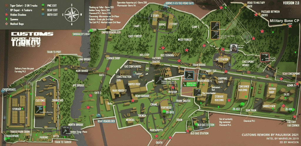 Escape From Tarkov Customs Map Guide