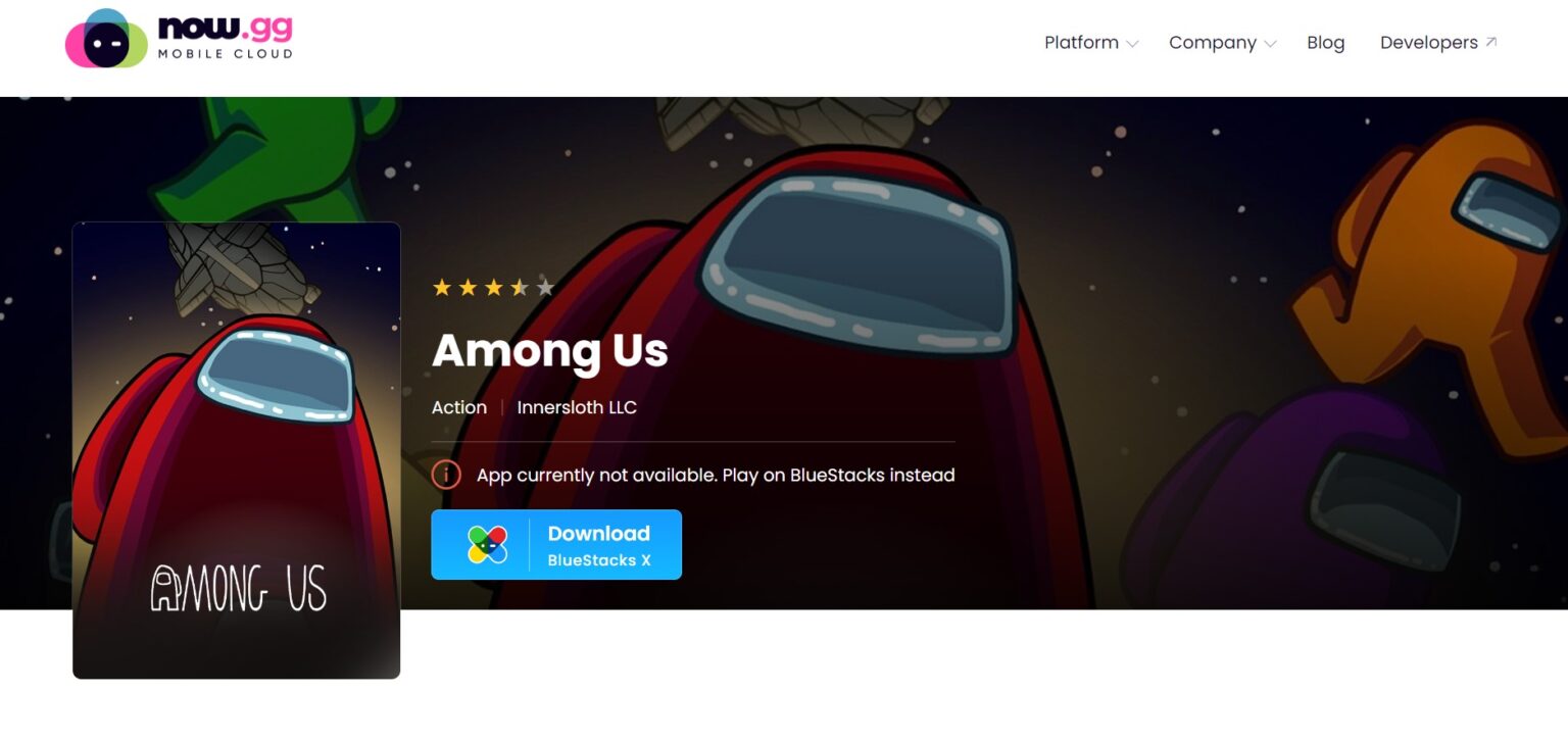 Among Us On now.gg: Play This Social Deduction Game On The Cloud